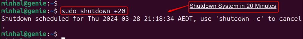 shutdown command in Linux - Linux Genie